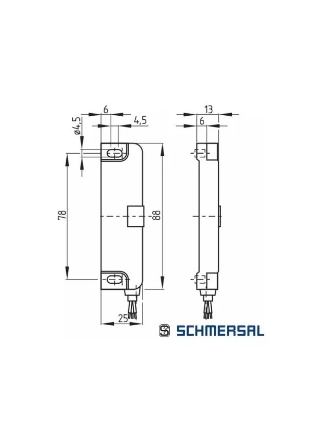 Sensor De Segurança Retangular Magnético 3m Bns 36-02/10Z-R