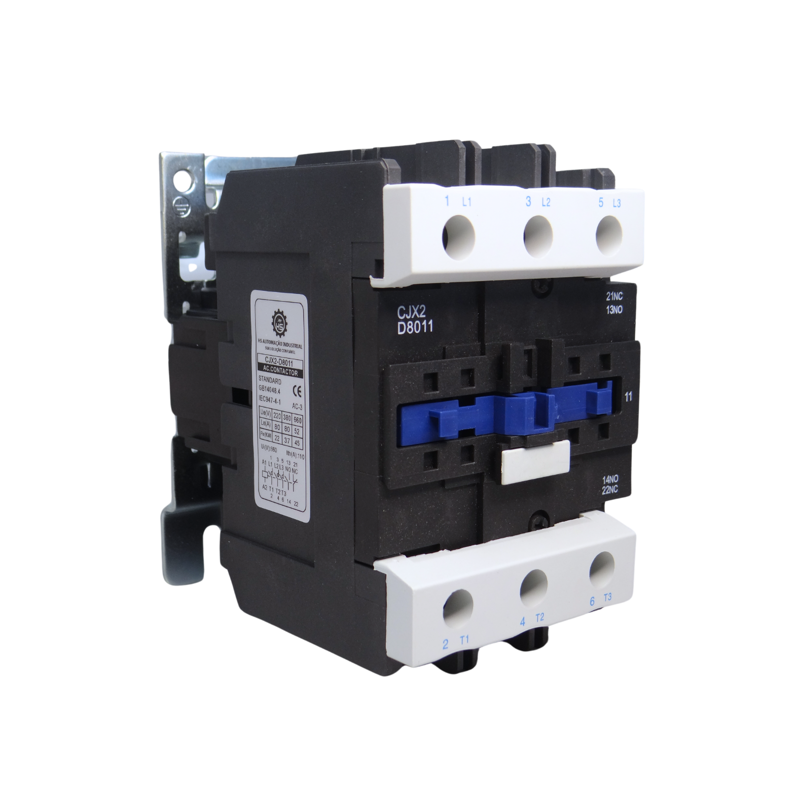 Contator Tripolar Cjx2 8011 80A 3p +1na + 1 nf - 24VCA