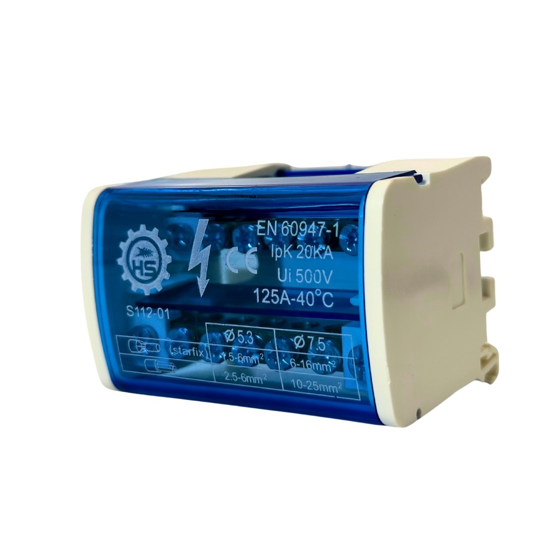 Bloco de Distribuição Modular com 2 Barramentos X 7 Ligações - 125A ...