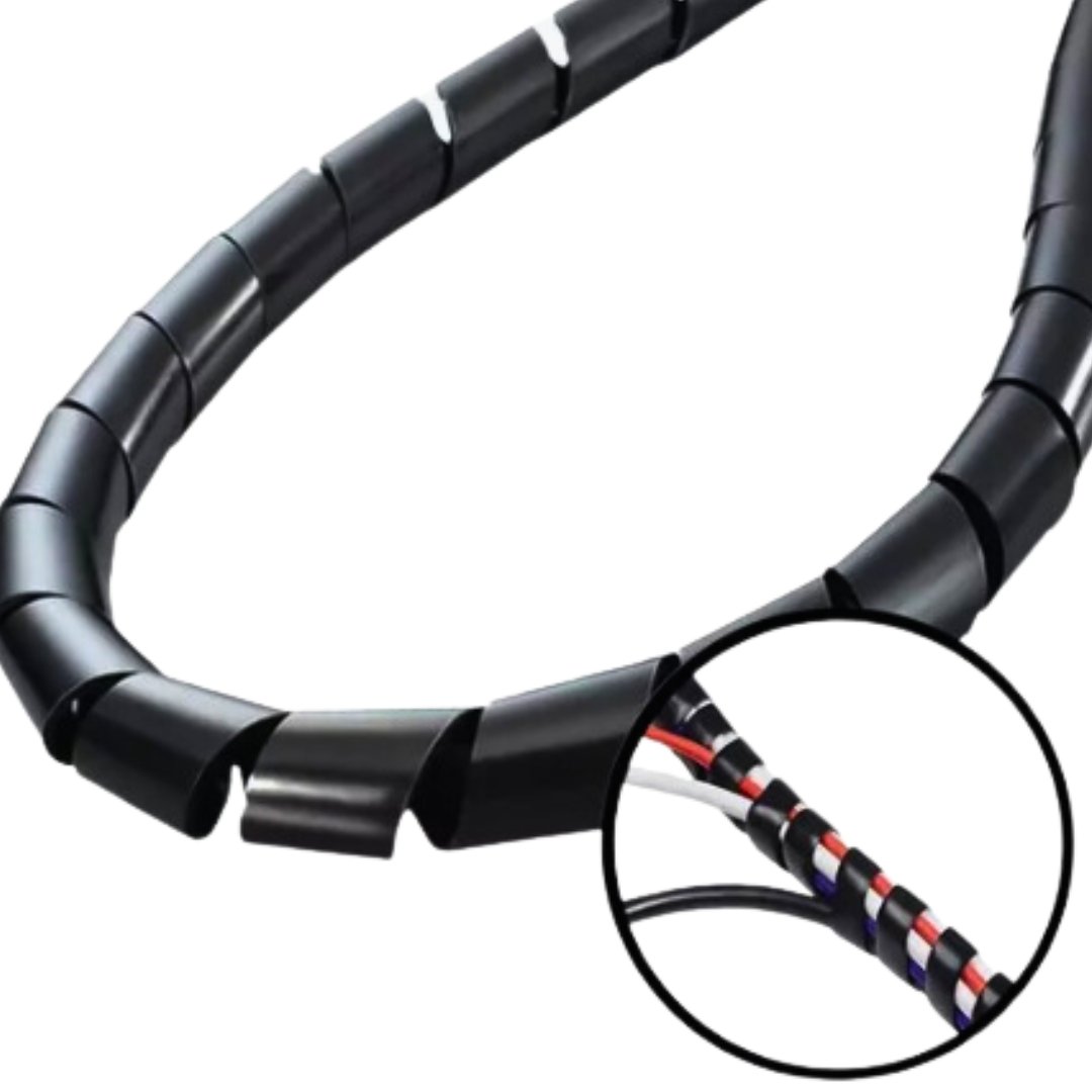 Tubo Espiral Preto 1.1/4'' – Proteção e Organização de Cabos